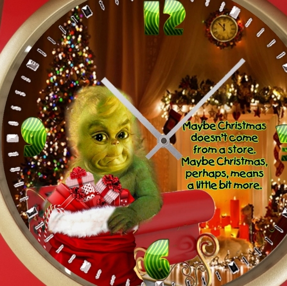 unknow | Wall Decor | Baby Grinch Led Clock | Poshmark
